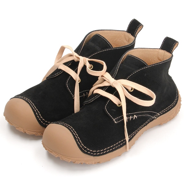 トミエコ（Tomieco）/本革ベロア　ショートブーツ　かがりステッチブーツ　柔らかい履き心地