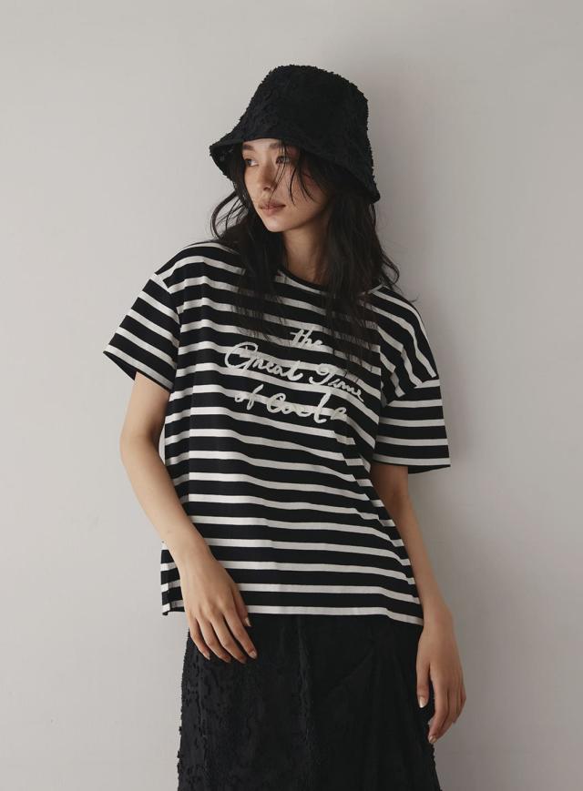 コエル（COEL）/メッセージ刺繍Tシャツ