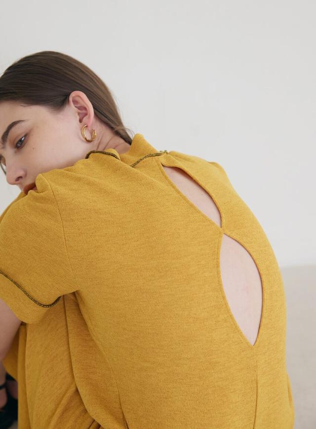 コエル（COEL）/ステッチIラインカットワンピース