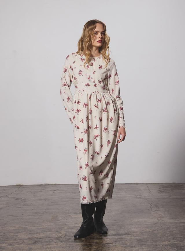 コエル（COEL）/ジャガードフラワープリントワンピース