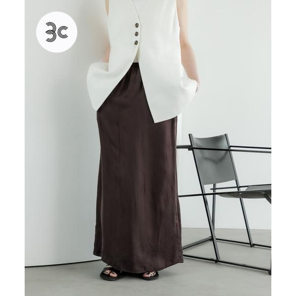 アーバンリサーチ（URBAN RESEARCH）/『2サイズ展開』キュプラサテンストレートスカート