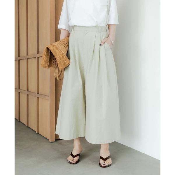 アーバンリサーチ（URBAN RESEARCH）/『2サイズ展開』コットンナイロンタックワイドパンツ