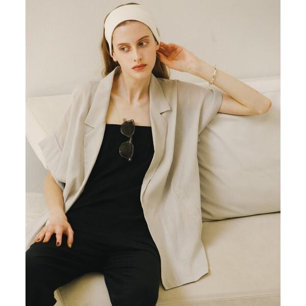 アーバンリサーチ（URBAN RESEARCH）/シアーハーフスリーブジャケット