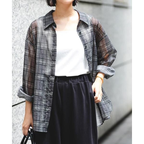 アーバンリサーチ（URBAN RESEARCH）/シアーチェックオーバーシャツ