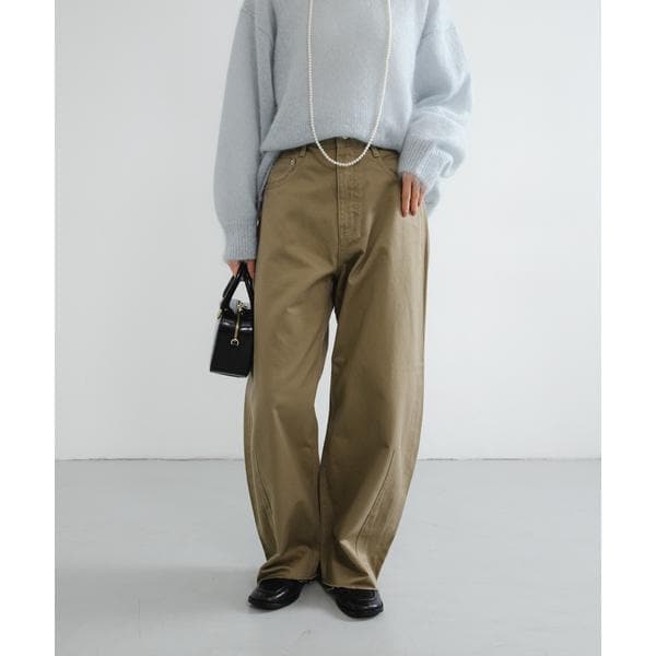 アーバンリサーチ（URBAN RESEARCH）/コットンサテンカットオフカーブパンツ