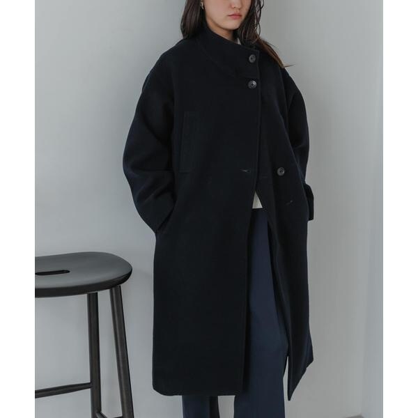 アーバンリサーチ（URBAN RESEARCH）/スーパー100ウールスタンドカラーコート