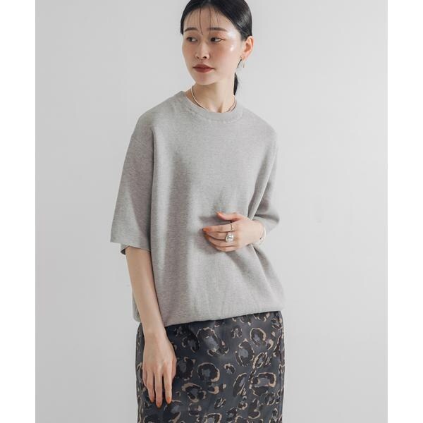 アーバンリサーチ（URBAN RESEARCH）/コットンカシミヤハーフスリーブニット