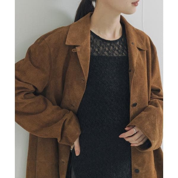 アーバンリサーチ（URBAN RESEARCH）/ストレッチレースクルーネックブラウス