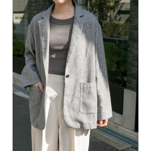 アーバンリサーチ ドアーズ（URBAN RESEARCH DOORS）/FORK&SPOON　ヘンプ混テーラードジャケット