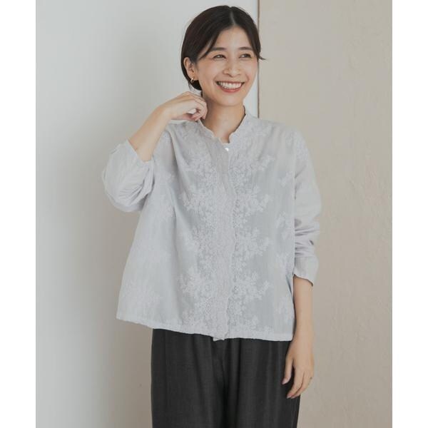 アーバンリサーチ ドアーズ（URBAN RESEARCH DOORS）/mizuiro ind　lacestandcollar wideshirts