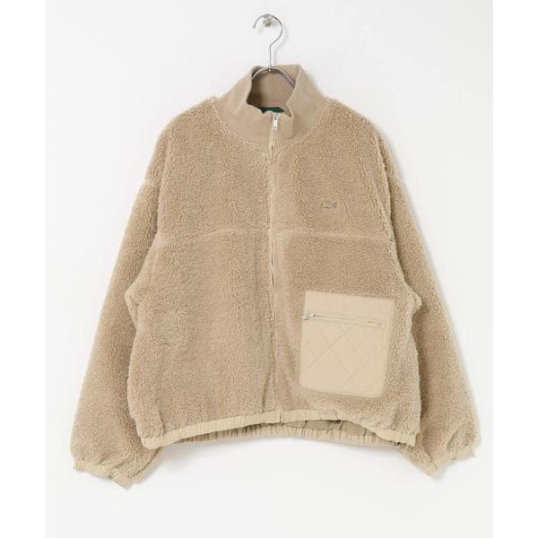 アーバンリサーチ ドアーズ（URBAN RESEARCH DOORS）/LACOSTE　リブニットスタンドカラーボアジャケット