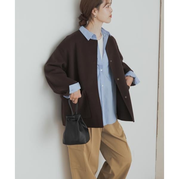 アーバンリサーチ ドアーズ（URBAN RESEARCH DOORS）/ウールリバーノーカーラミドルコート