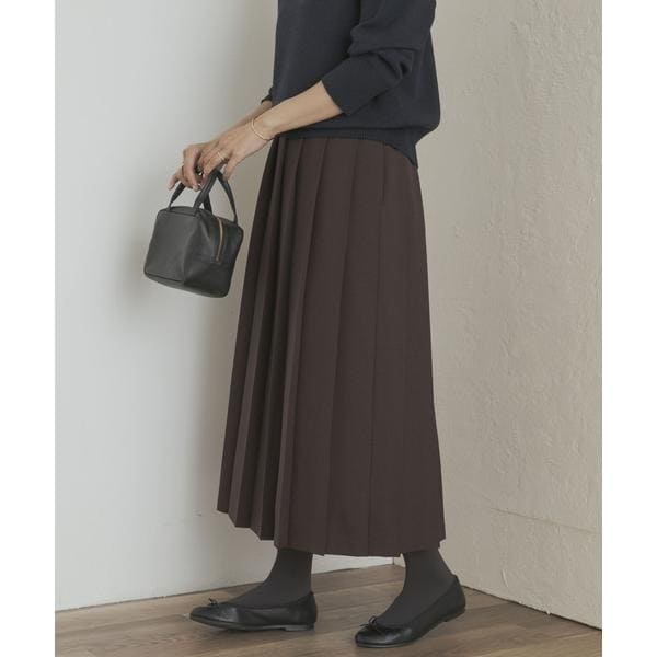 アーバンリサーチ ドアーズ（URBAN RESEARCH DOORS）/『UR TECH SMOOTHLUXE』片ヒダプリーツスカート
