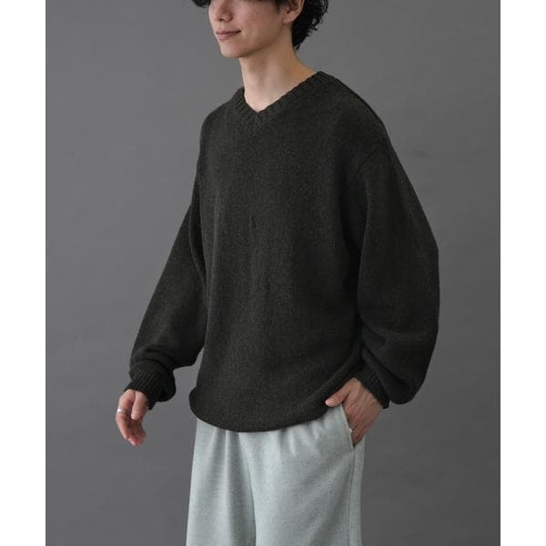 アーバンリサーチ ドアーズ（URBAN RESEARCH DOORS）/FORK&SPOON　コットンウールVネックニット