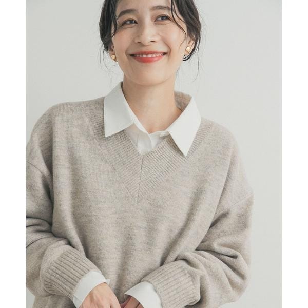 【NEW】アーバンリサーチ ドアーズ（URBAN RESEARCH DOORS）/VネックKNITプルオーバー