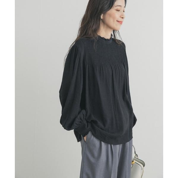 【NEW】アーバンリサーチ ドアーズ（URBAN RESEARCH DOORS）/ピンタックフリルスタンドカラーブラウス