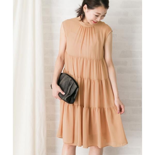 アーバンリサーチ ロッソ（URBAN RESEARCH ROSSO）/kaene　シフォンティアードワンピース