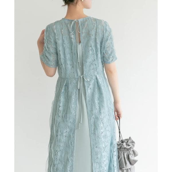 アーバンリサーチ ロッソ（URBAN RESEARCH ROSSO）/kaene　リボンチュールエプロンドレス