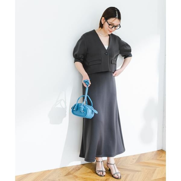 アーバンリサーチ ロッソ（URBAN RESEARCH ROSSO）/『セットアップ対応』F by ROSSO　ダンボールショートジャケット+フレアス