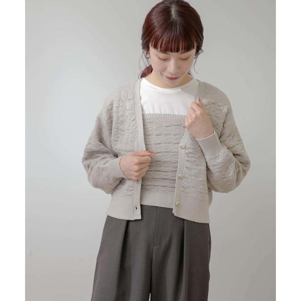 アーバンリサーチ ロッソ（URBAN RESEARCH ROSSO）/F by ROSSO　ラメニットビスチェ+カーディガン