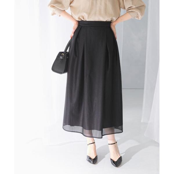 アーバンリサーチ ロッソ（URBAN RESEARCH ROSSO）/シアーメッシュフレアスカート