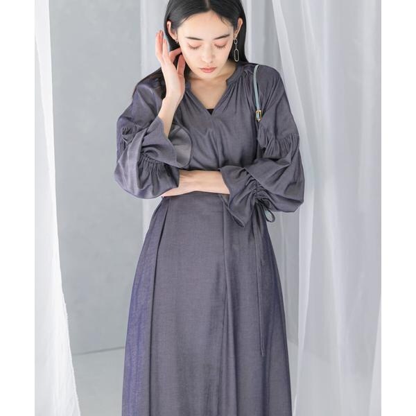 アーバンリサーチ ロッソ（URBAN RESEARCH ROSSO）/デニムライクギャザーワンピース