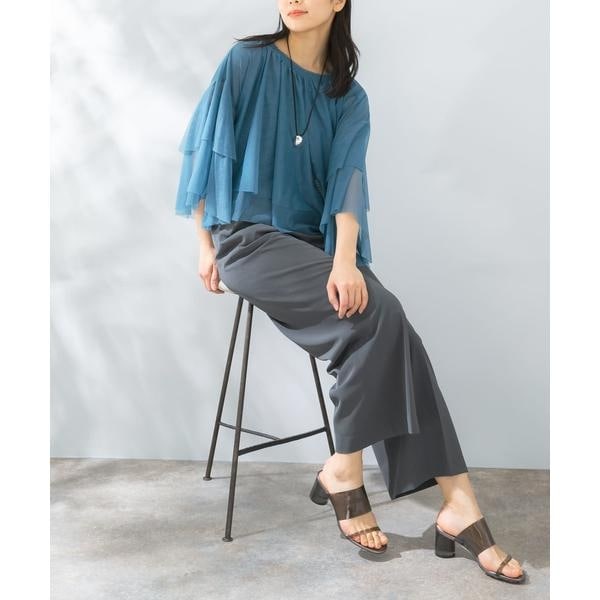 アーバンリサーチ ロッソ（URBAN RESEARCH ROSSO）/チュールブラウスセットオールインワン