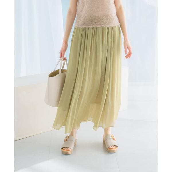 アーバンリサーチ ロッソ（URBAN RESEARCH ROSSO）/グロッシーギャザーフレアスカート