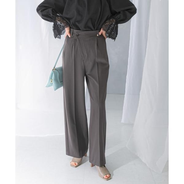 アーバンリサーチ ロッソ（URBAN RESEARCH ROSSO）/ヘリンボーンラップストレートパンツ