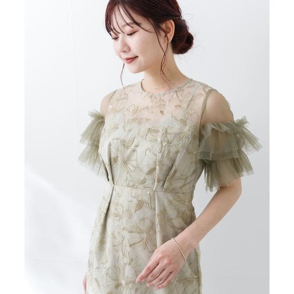 アーバンリサーチ ロッソ（URBAN RESEARCH ROSSO）/スパンコールレース刺繍ドレス