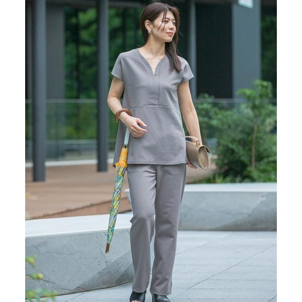 アーバンリサーチ ロッソ（URBAN RESEARCH ROSSO）/F by ROSSO　クールタッチペプラムプルオーバー+イージーパンツ