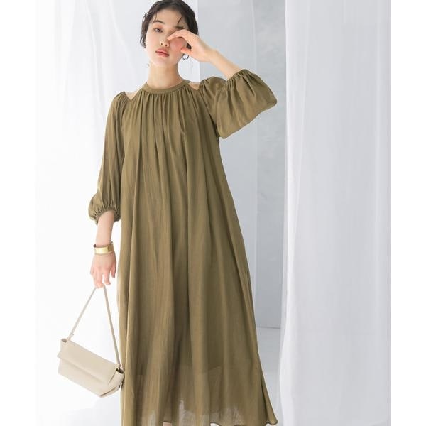 アーバンリサーチ ロッソ（URBAN RESEARCH ROSSO）/リネンライク2wayオフショルワンピース