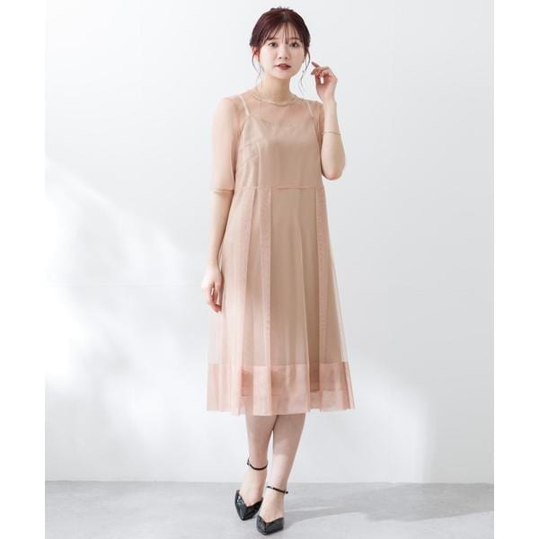 アーバンリサーチ ロッソ（URBAN RESEARCH ROSSO）/kaene　シャンブレーキャミドッキングドレス(sh)