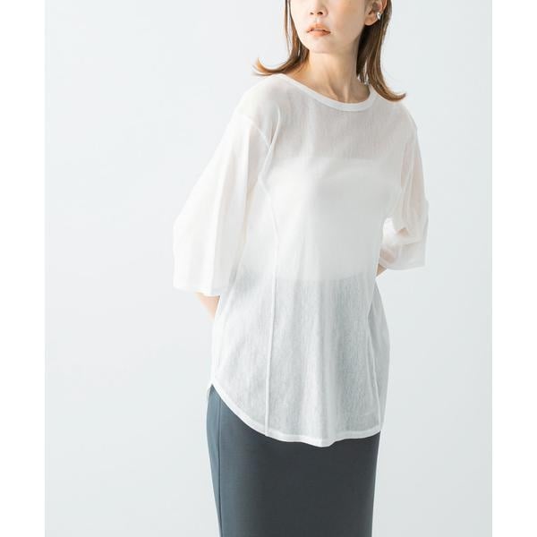 アーバンリサーチ ロッソ（URBAN RESEARCH ROSSO）/YENN　COTTON TULLE T−SHIRTS