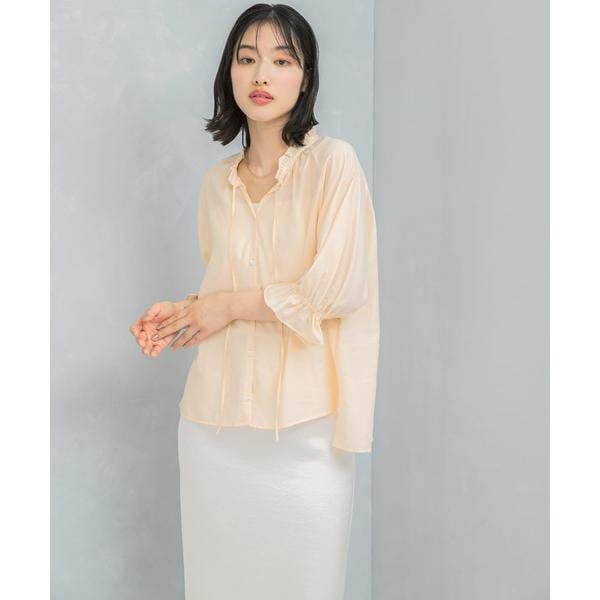 アーバンリサーチ ロッソ（URBAN RESEARCH ROSSO）/クールタッチセミシアーフリルブラウス