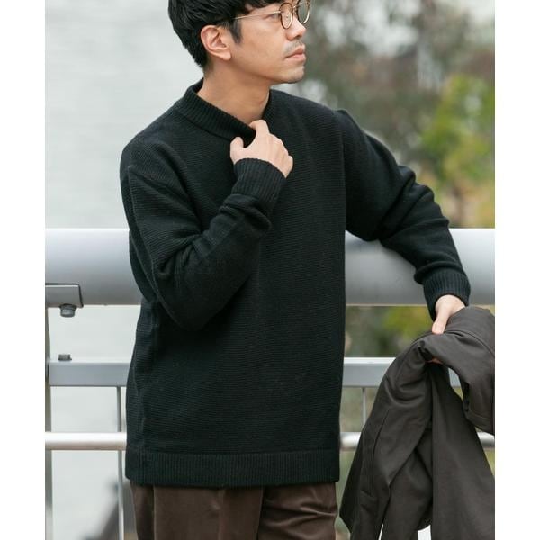 アーバンリサーチ ロッソ（URBAN RESEARCH ROSSO）/『XLサイズあり』ハミルトンウールガーター編みモックネックプルオーバ