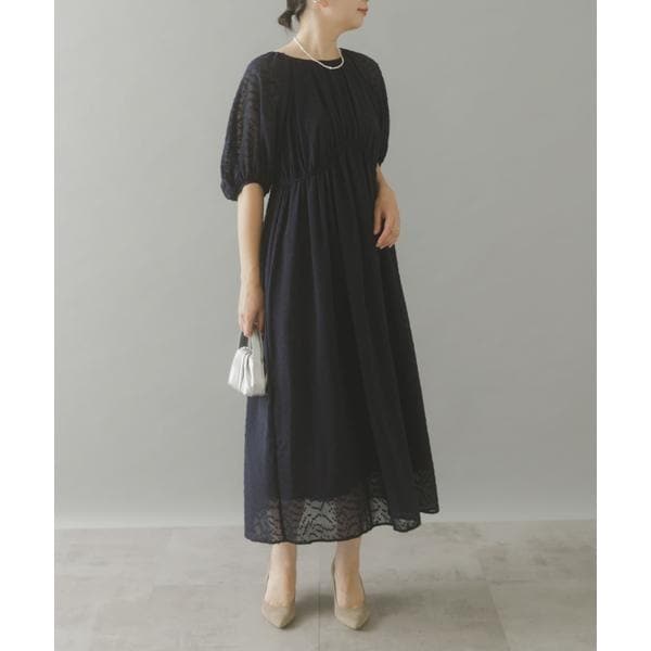 アーバンリサーチ ロッソ（URBAN RESEARCH ROSSO）/ジャガードギャザーパフドレス