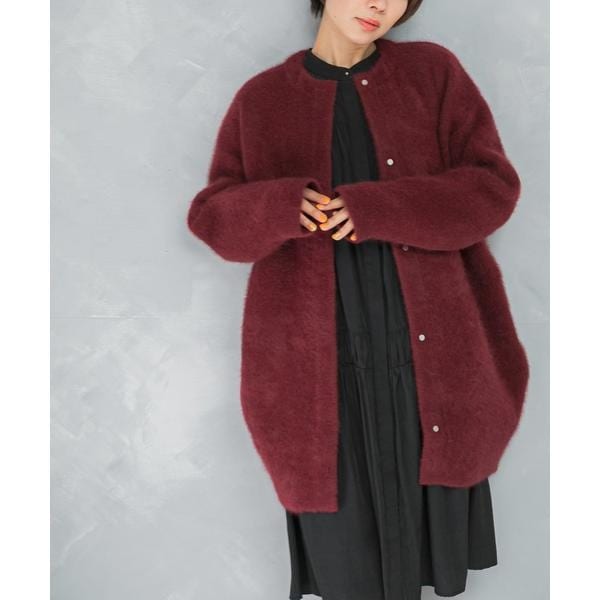 アーバンリサーチ ロッソ（URBAN RESEARCH ROSSO）/ELENDEEK　CREW−NECK RACCOON MIX WCARDIGAN