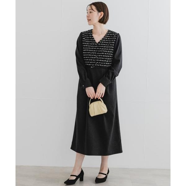 アーバンリサーチ ロッソ（URBAN RESEARCH ROSSO）/F by ROSSO　ツイードドッキングワンピース