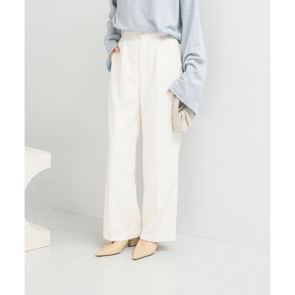 アーバンリサーチ ロッソ（URBAN RESEARCH ROSSO）/防シワツイードワイドパンツ