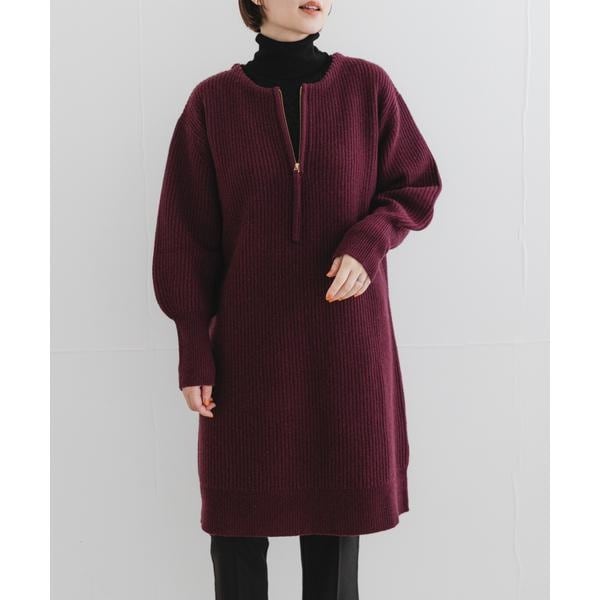 アーバンリサーチ ロッソ（URBAN RESEARCH ROSSO）/F by ROSSO　ハミルトン片畦ハーフZIPミニワンピース