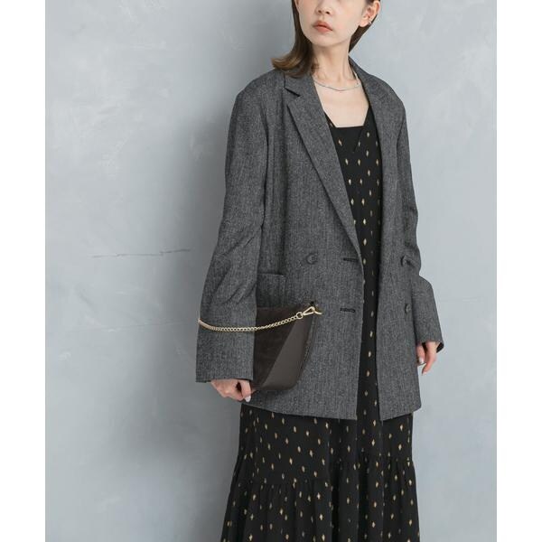 アーバンリサーチ ロッソ（URBAN RESEARCH ROSSO）/ツイードテーラードダブルジャケット