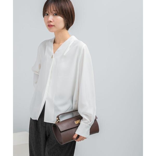 アーバンリサーチ ロッソ（URBAN RESEARCH ROSSO）/Vネックボタンデザインブラウス