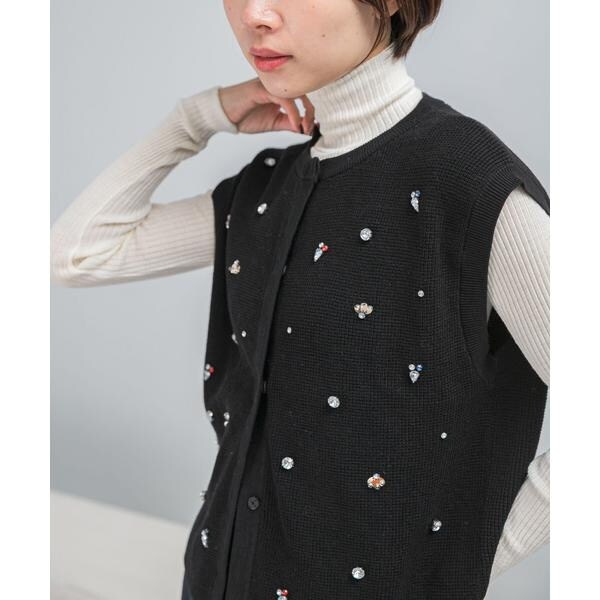 アーバンリサーチ ロッソ（URBAN RESEARCH ROSSO）/ビジューニットベスト