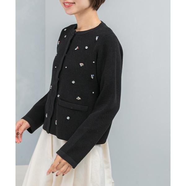 アーバンリサーチ ロッソ（URBAN RESEARCH ROSSO）/ビジューショートカーディガン