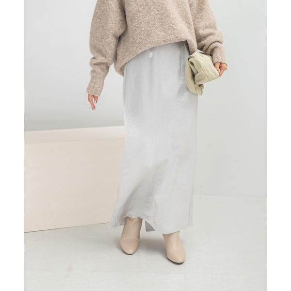 アーバンリサーチ ロッソ（URBAN RESEARCH ROSSO）/アセテートサテンストレートスカート