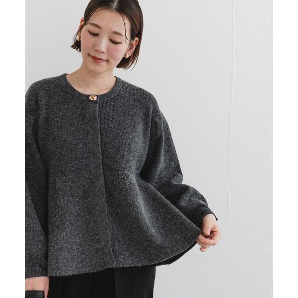 アーバンリサーチ ロッソ（URBAN RESEARCH ROSSO）/F by ROSSO　ペプラムボリュームスリーブカーディガン