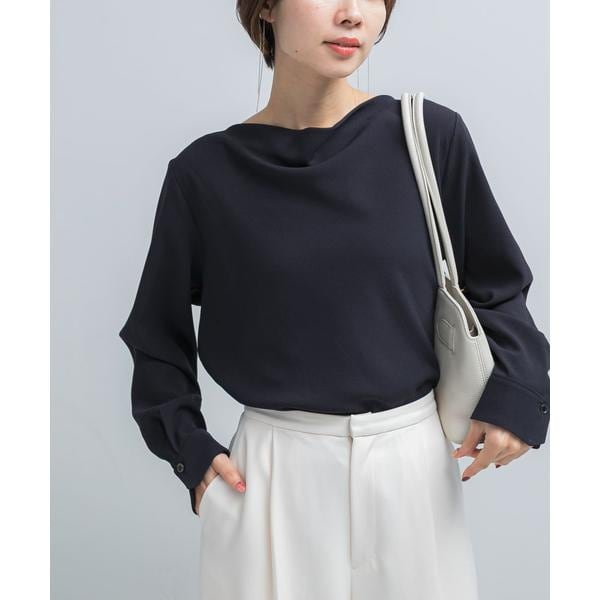 【NEW】アーバンリサーチ ロッソ（URBAN RESEARCH ROSSO）/トリアセテート混ドレープネックブラウス