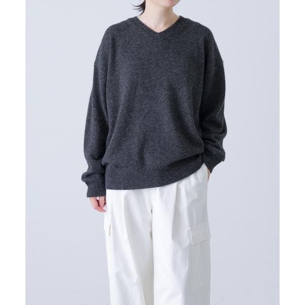 かぐれ（kagure）/ヤクウールVネックニット