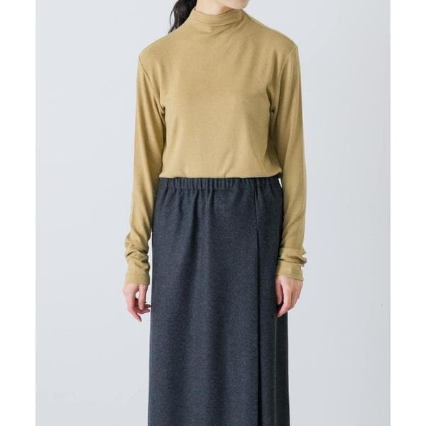 かぐれ（kagure）/ボトルネックソフトリブカットソー